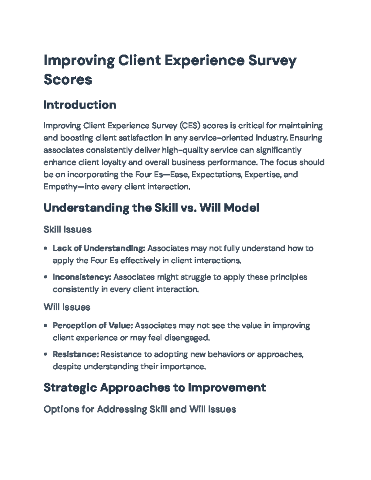 Improving Client Experience Survey Strategies for Boosting CES Scores ...
