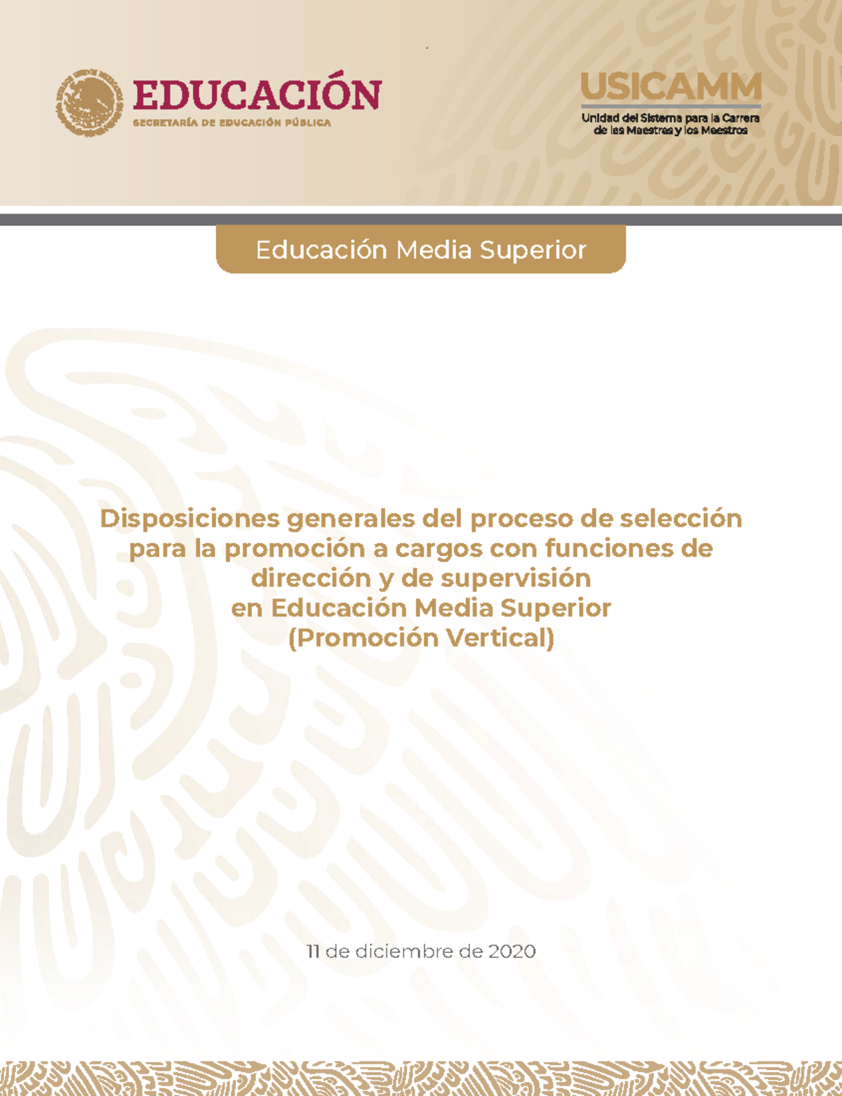 Disposiciones Generales para la Promoción Vertical en Educación Media ...