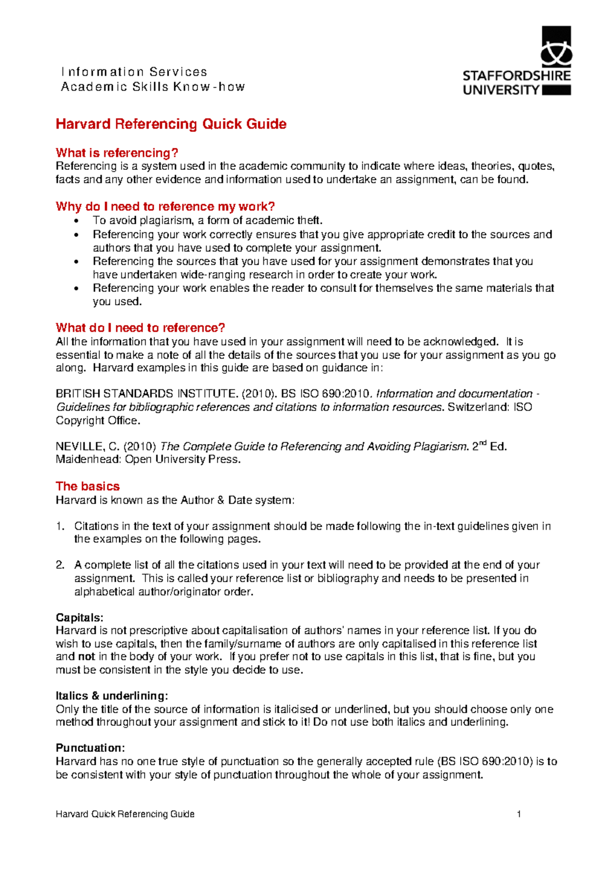 Harvard Referencing Quick Guide: Essential Skills for Academic Success ...