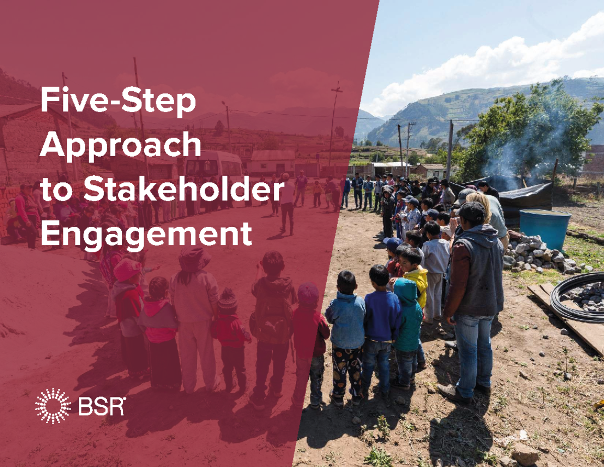 BSR Five-Step Approach to Effective Stakeholder Engagement - Studocu