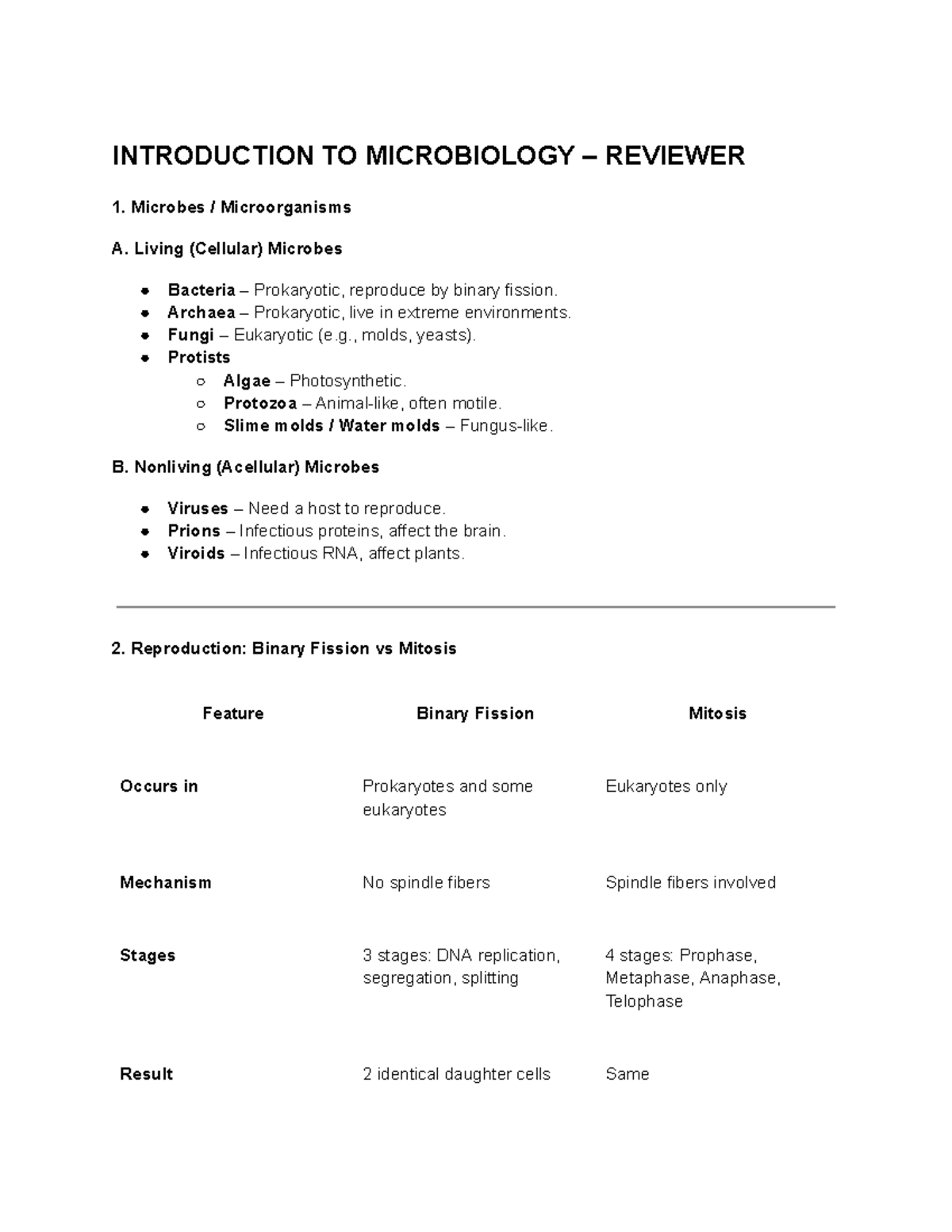 Micropara 101: Comprehensive Microbiology Reviewer Guide - Studocu