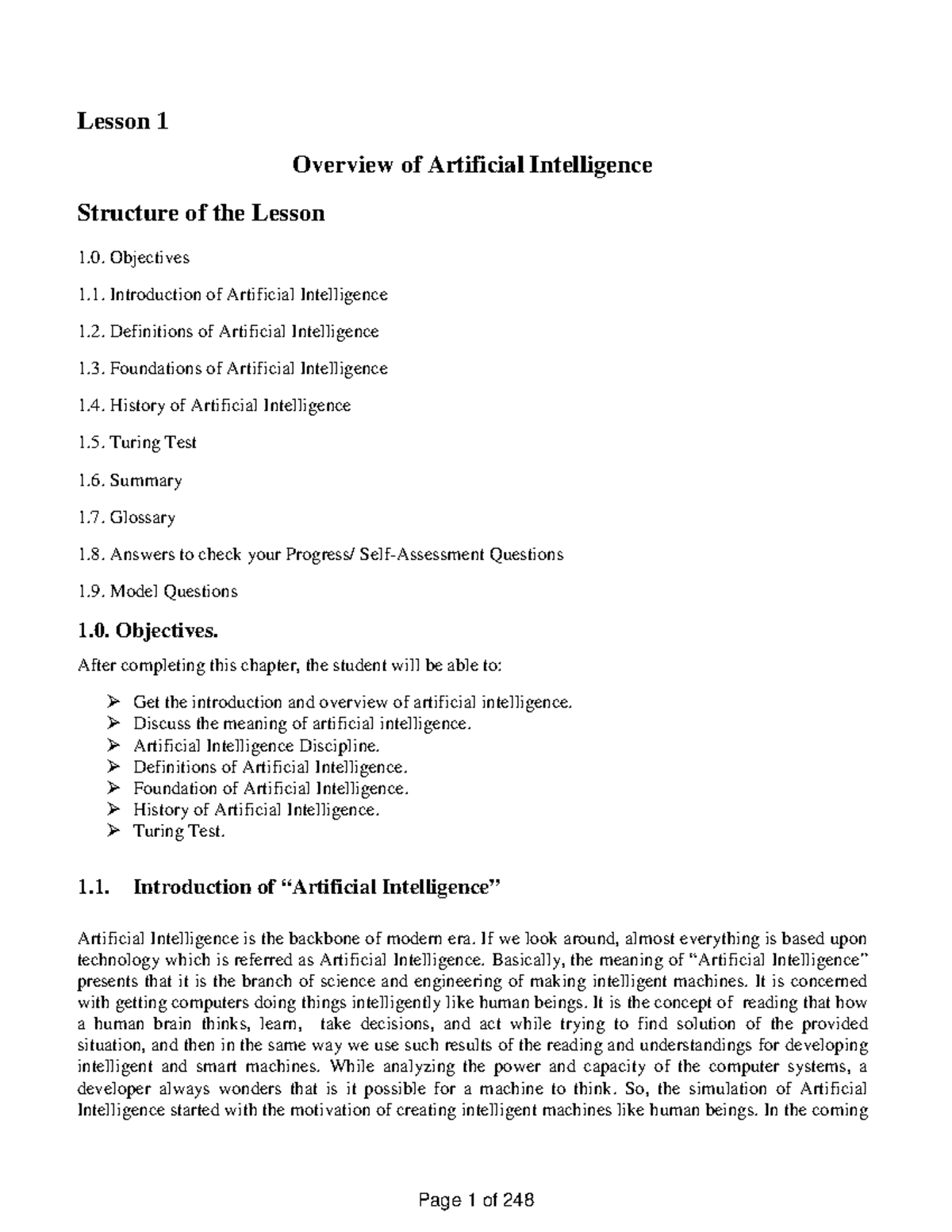 Unit-1 (Ch 1) Overview of Artificial Intelligence: Concepts & History ...