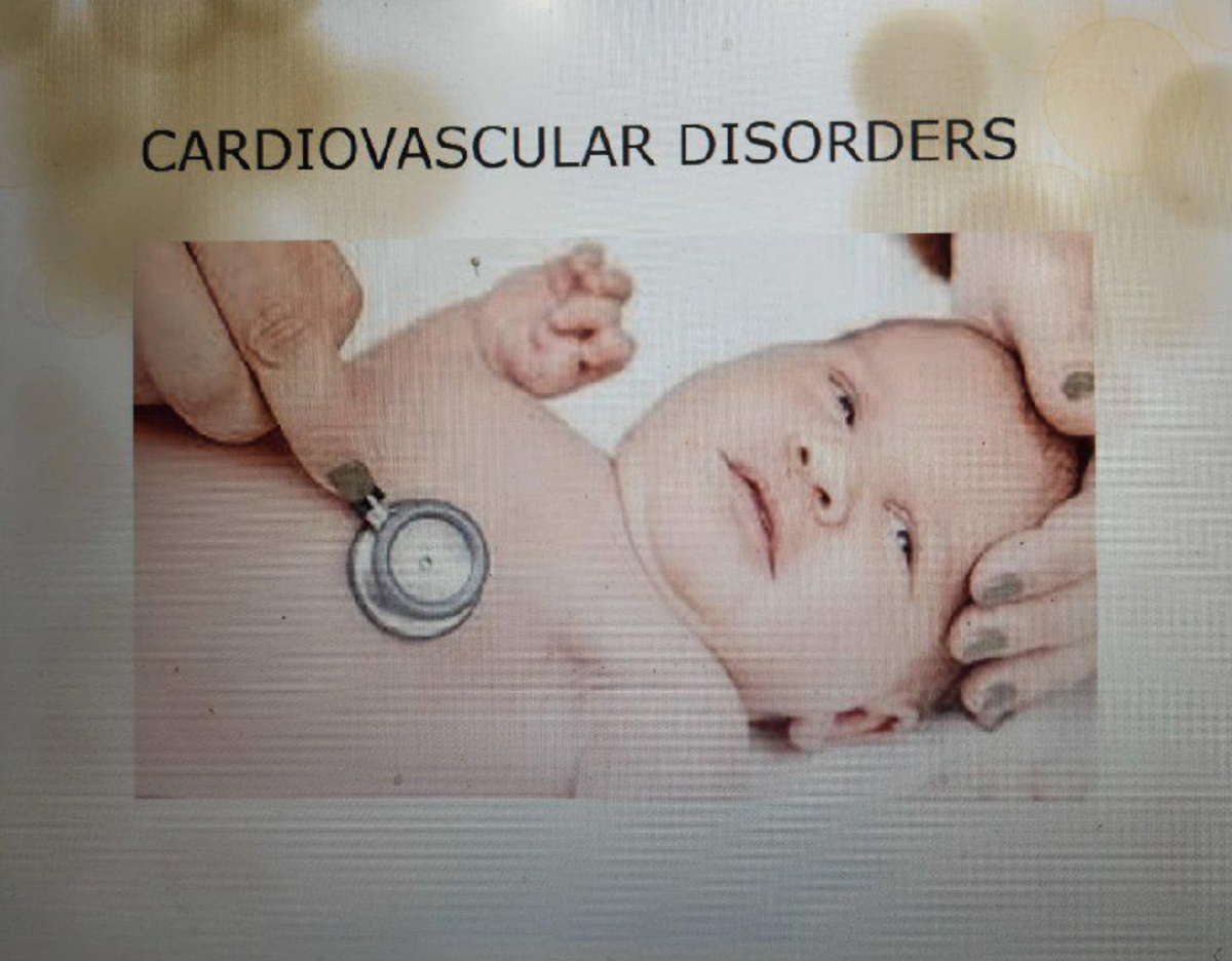 Pedia LEC 2: Cardiac Function and Heart Failure Management - Studocu