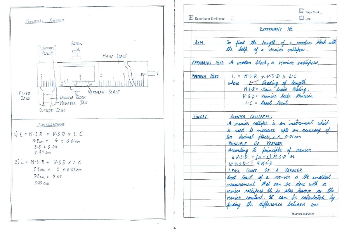 Class 9 Physics Practicals: Experiments 1 to 5 (251005) - Studocu