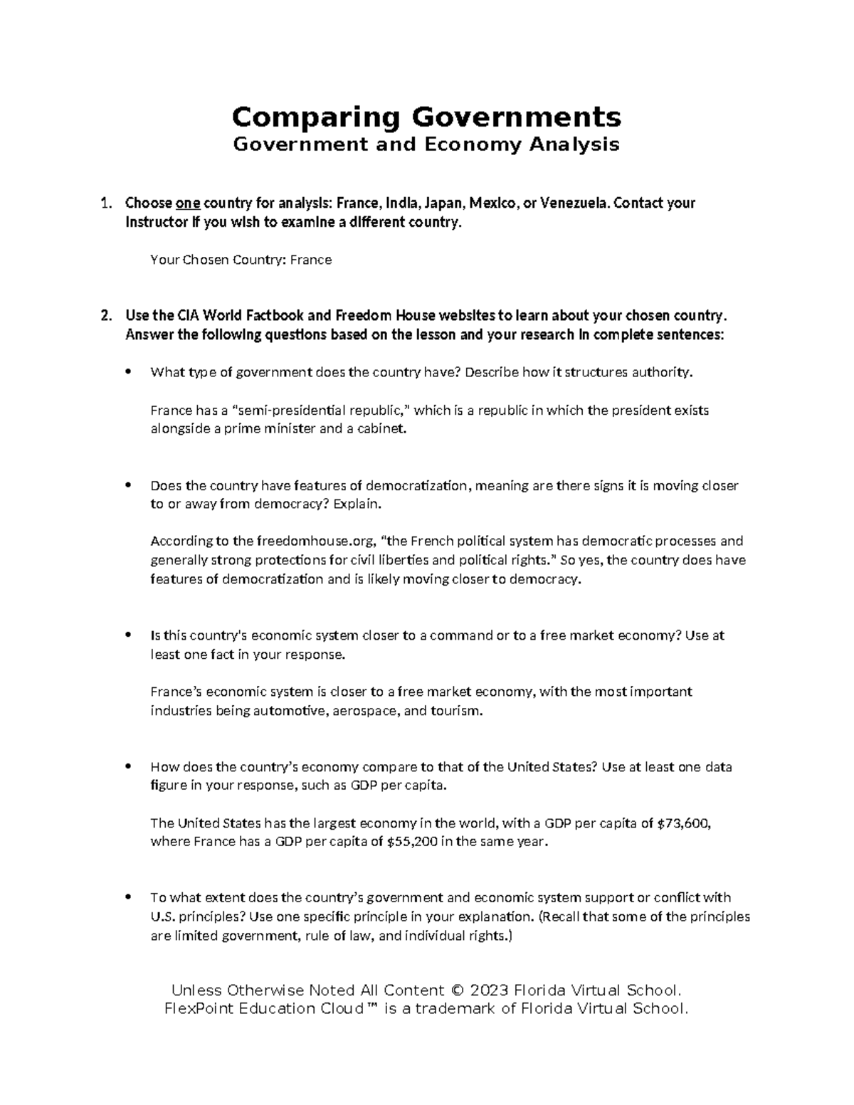 Comparing Governments: France's Political and Economic Systems Analysis ...