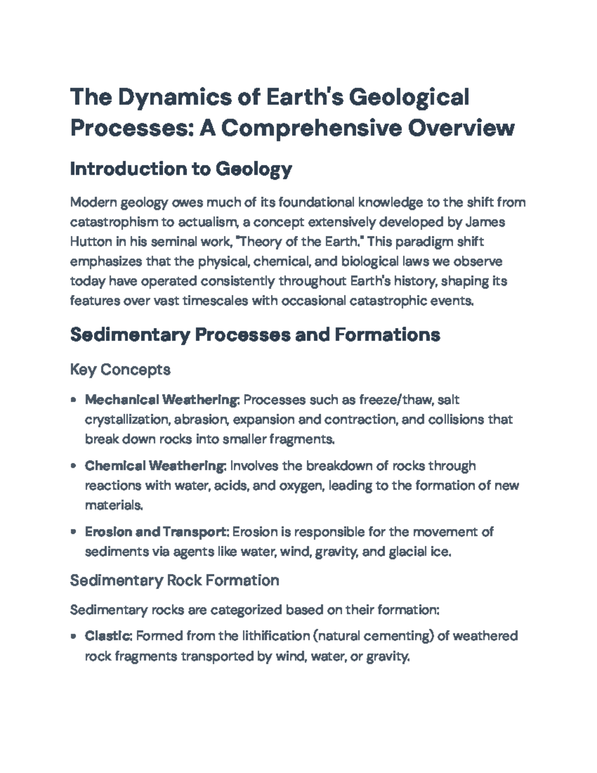 Geology 101: Earth's Geological Processes and History Overview - The ...