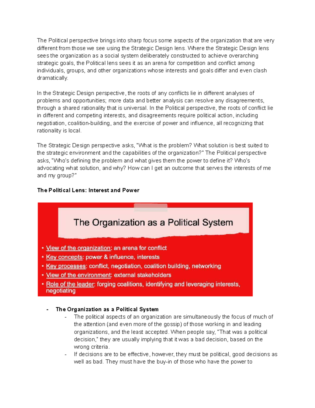 The Political Lens in Organizations: Understanding Power Dynamics and ...