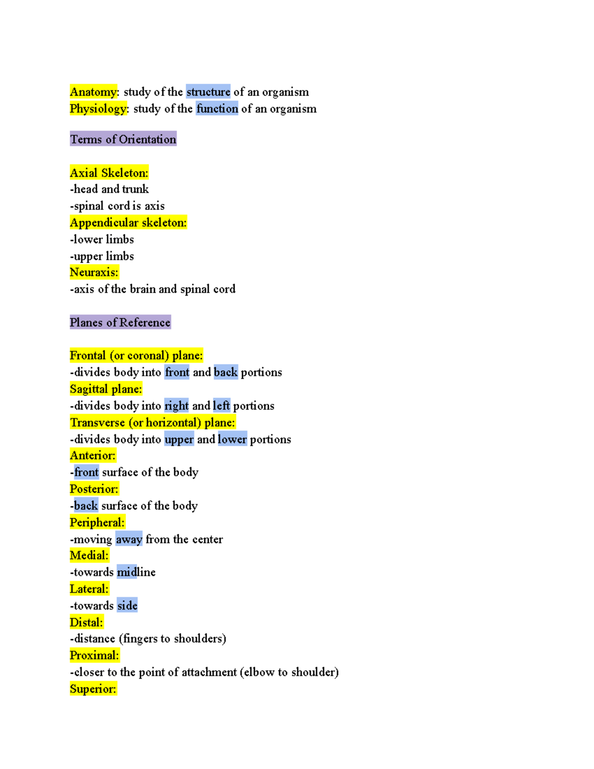 Anatomy & Physiology Study Notes: Structures, Functions, & Respiration ...