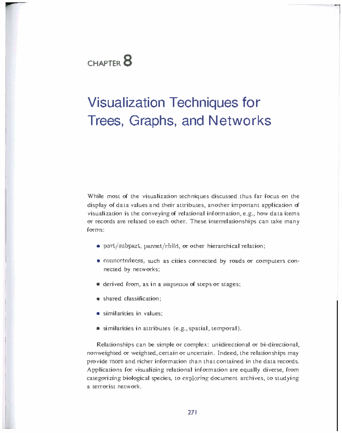 Chapter 8 Visualization Techniques For Trees Graphs And Networks 271 ...
