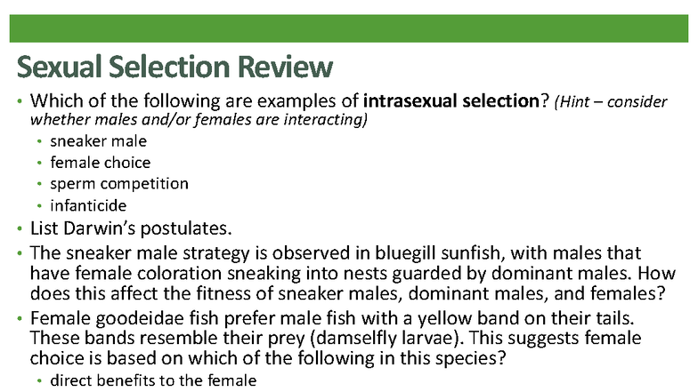 Sexual Selection Review: Intrasexual and Intersexual Selection Examples ...