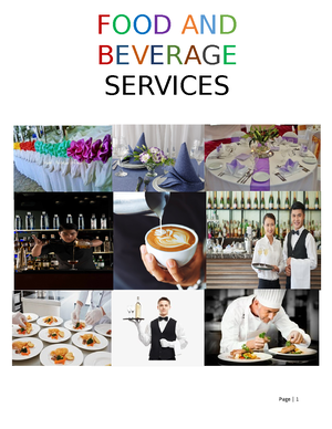 Fundamentals in Food service operation - TITLE: Module 7: Food ...