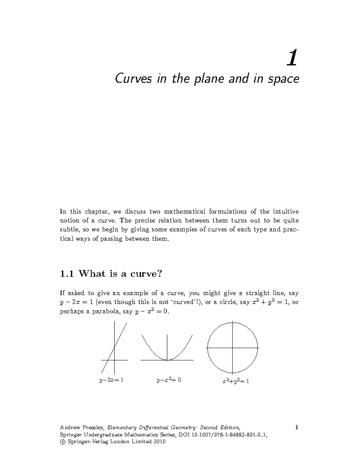 Chapter 1: Curves in the Plane and Space - MATH 2040 - Studocu
