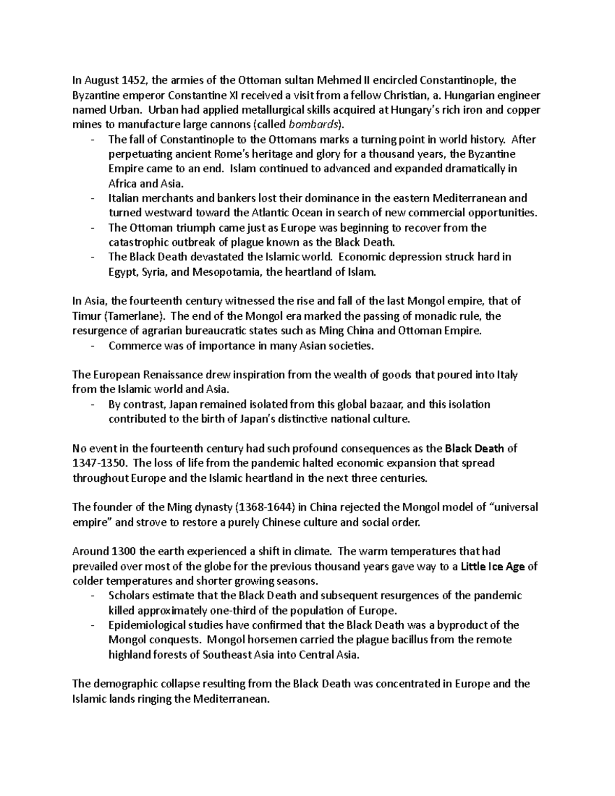 Chapter 14: The Impact of Collapse and Revival in Afro-Eurasia - Studocu