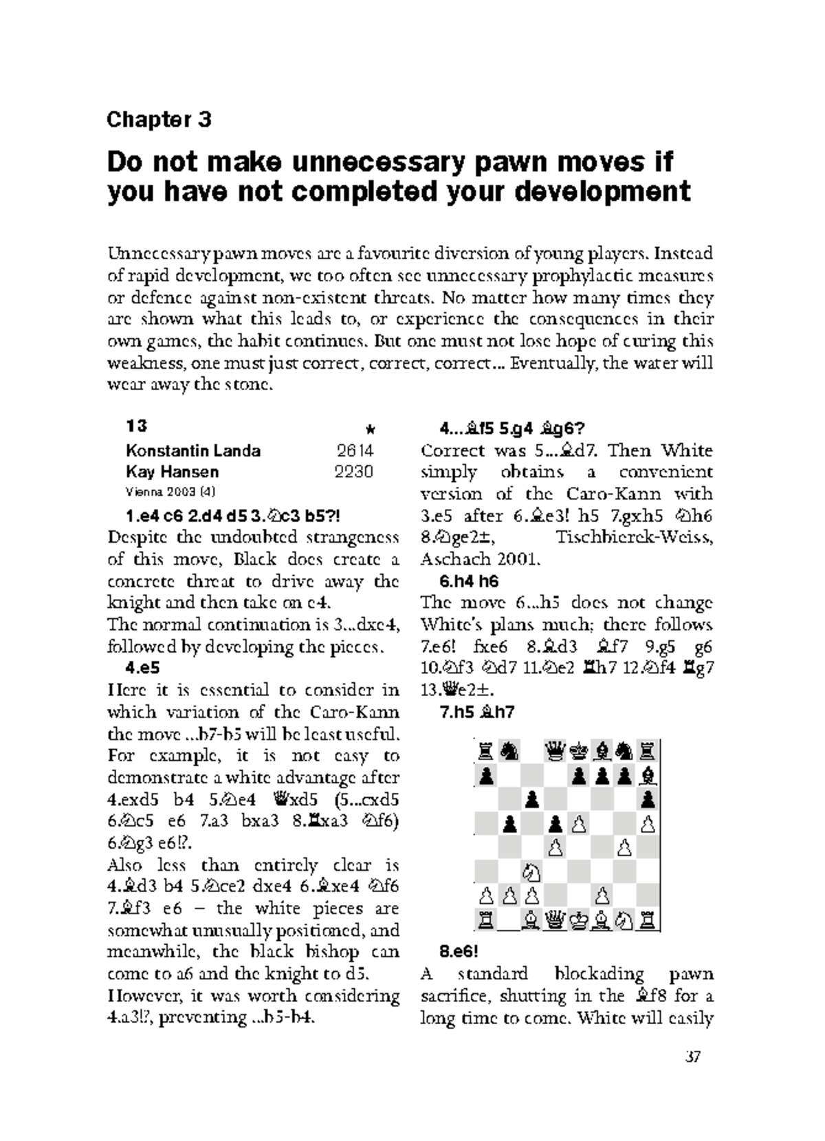 Tcmopc Vol 1 - Chapter 3: Avoiding Unnecessary Pawn Moves in ...