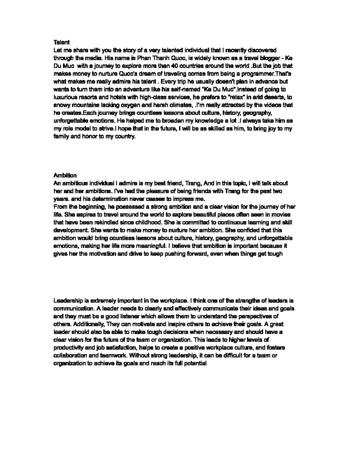 TA - vbnm, - Talent Let me share with you the story of a very talented ...