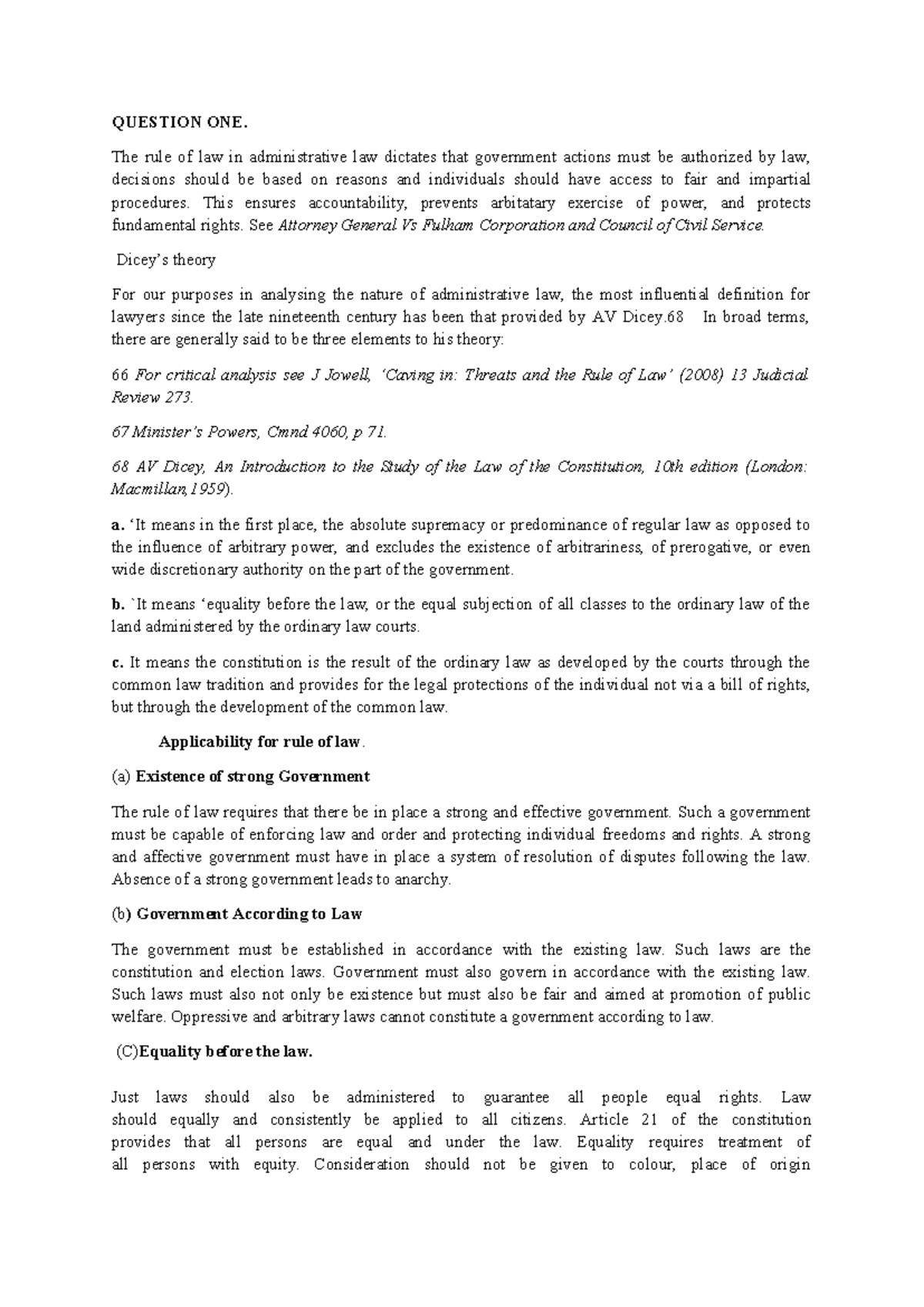 LAW 101: The Rule of Law in Administrative Law - Key Principles and ...