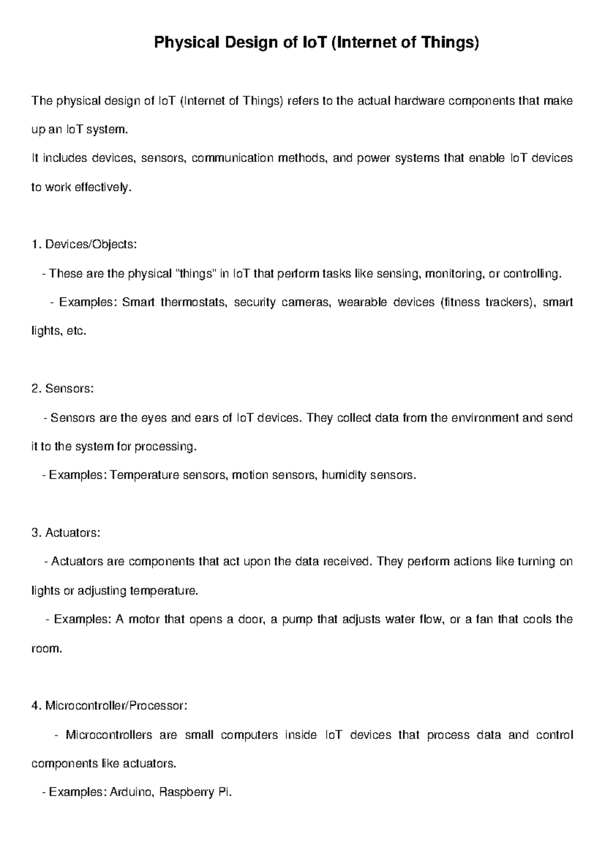IoT 101: Lecture Notes on Logical Design and Functionality Concepts ...