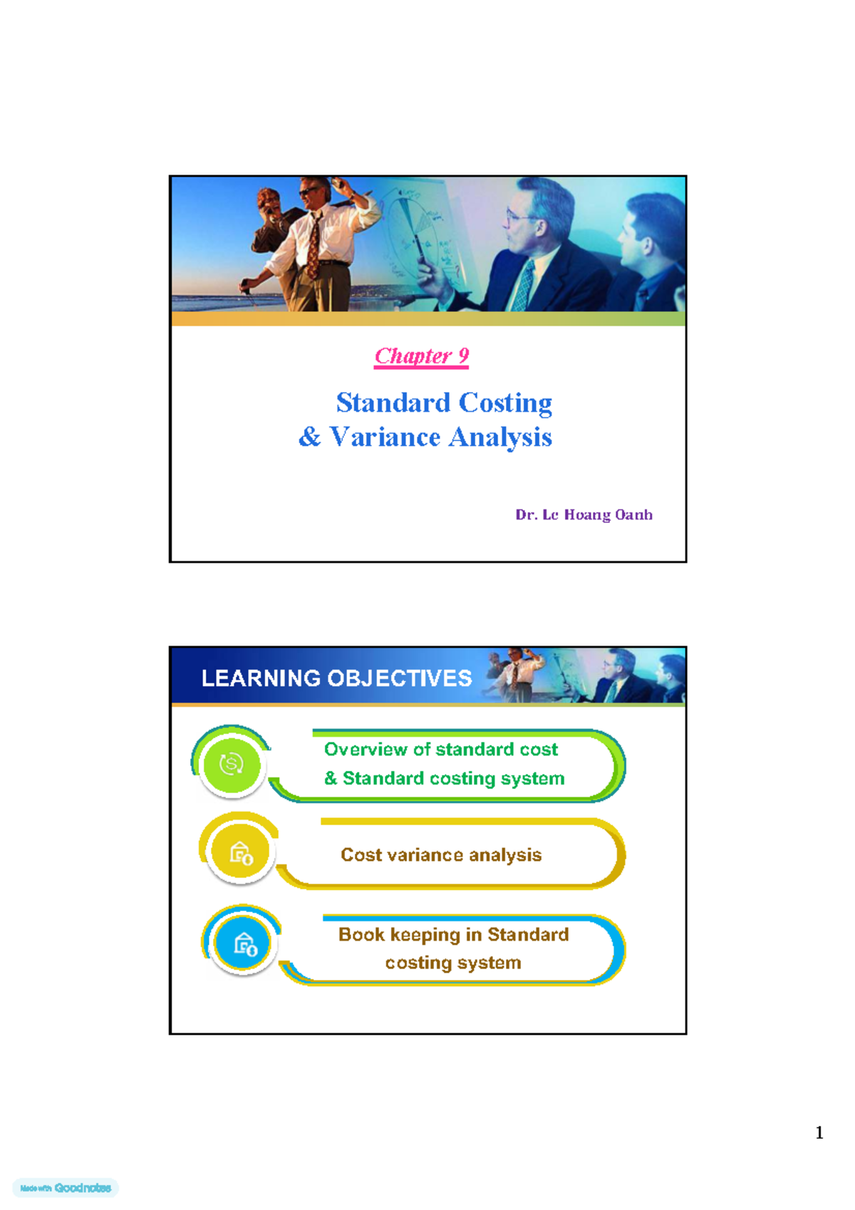 Chapter 9: Standard Costing & Variance Analysis (LEARNING OBJECTIVES ...