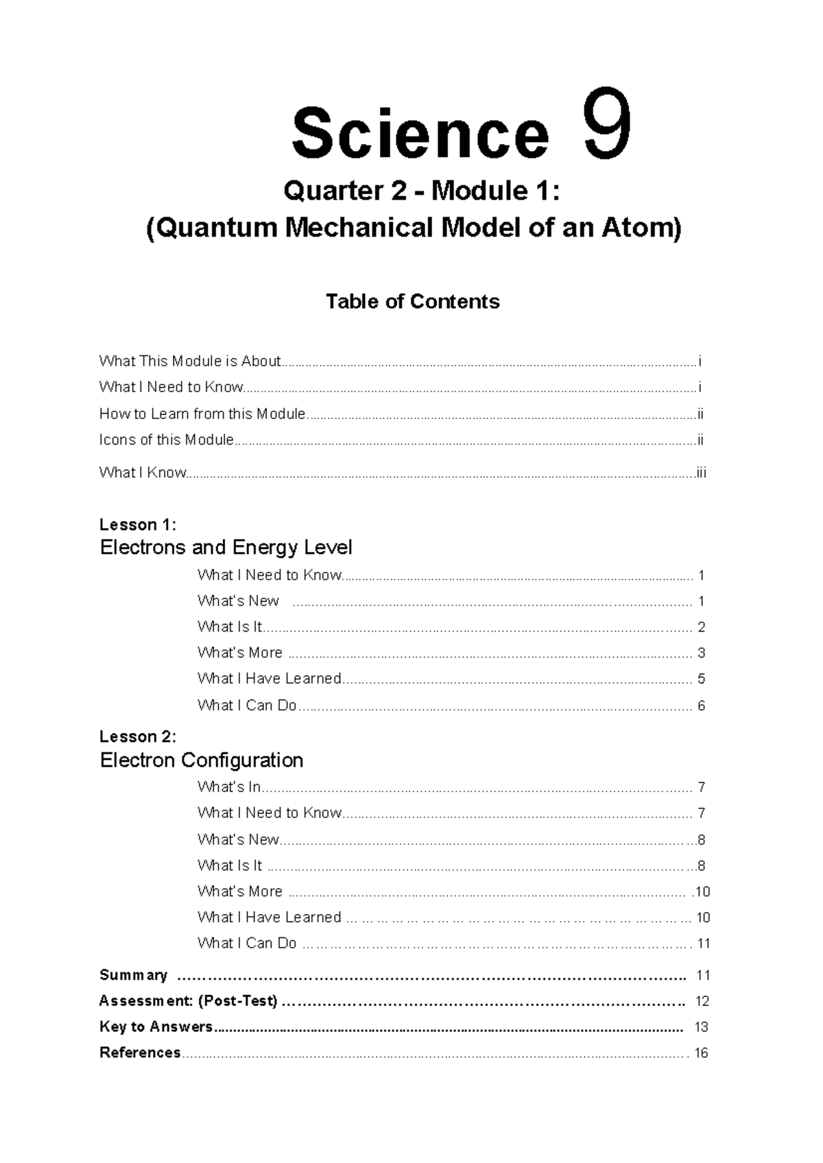 Science 9 WEEK 1 - Modules Activities - Science Quarter 2 - Module 1 ...