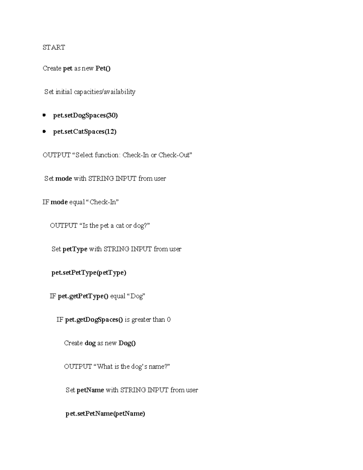 Pet Management System Code Implementation - CS101 Final Exam - Studocu