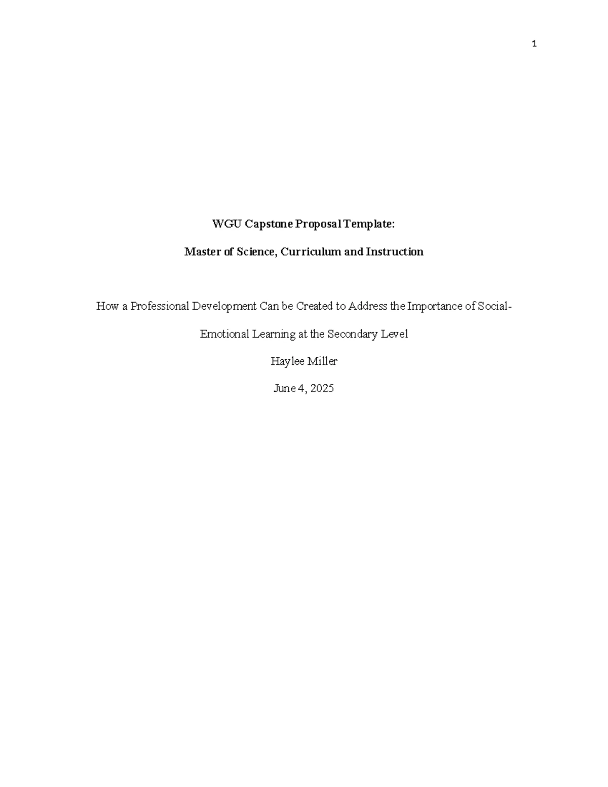 Creating a Professional Development Program for SEL in Secondary ...