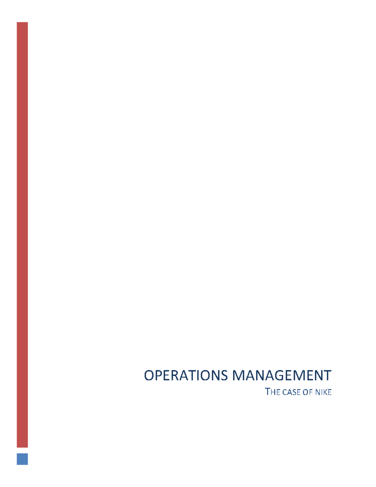 Operations Management Case Study: Analyzing NIKE's Lean Strategies ...