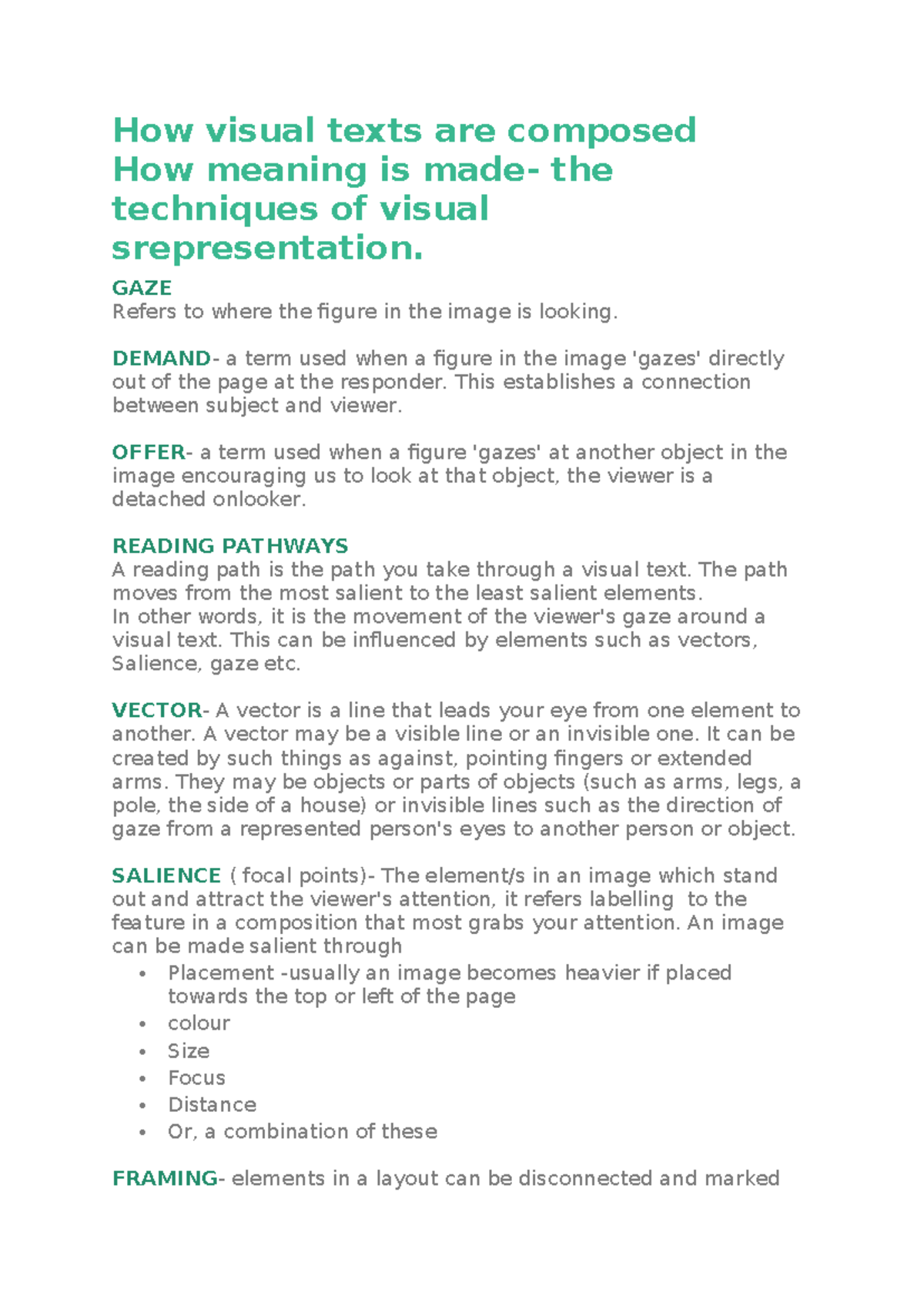 Visual Literacy Techniques: Understanding Visual Texts and Composition ...