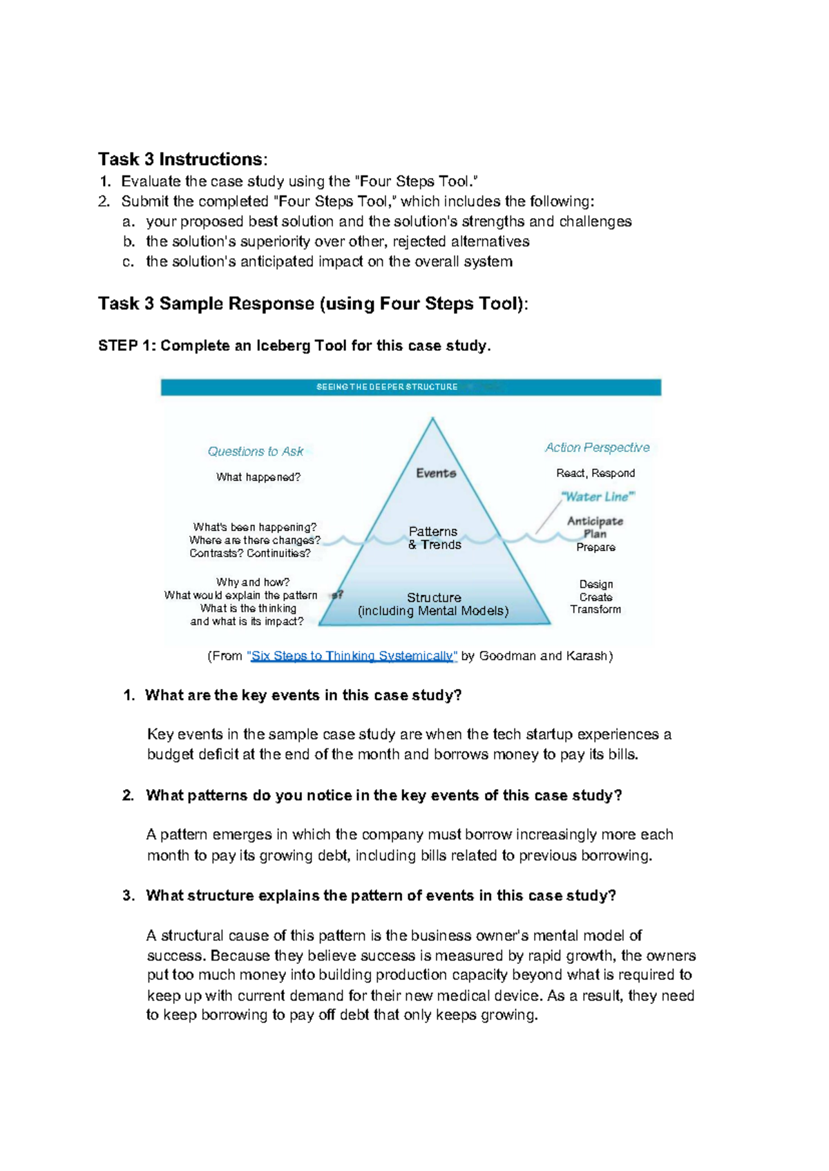 Task 3 Case Study Analysis Using Four Steps Tool - Studocu