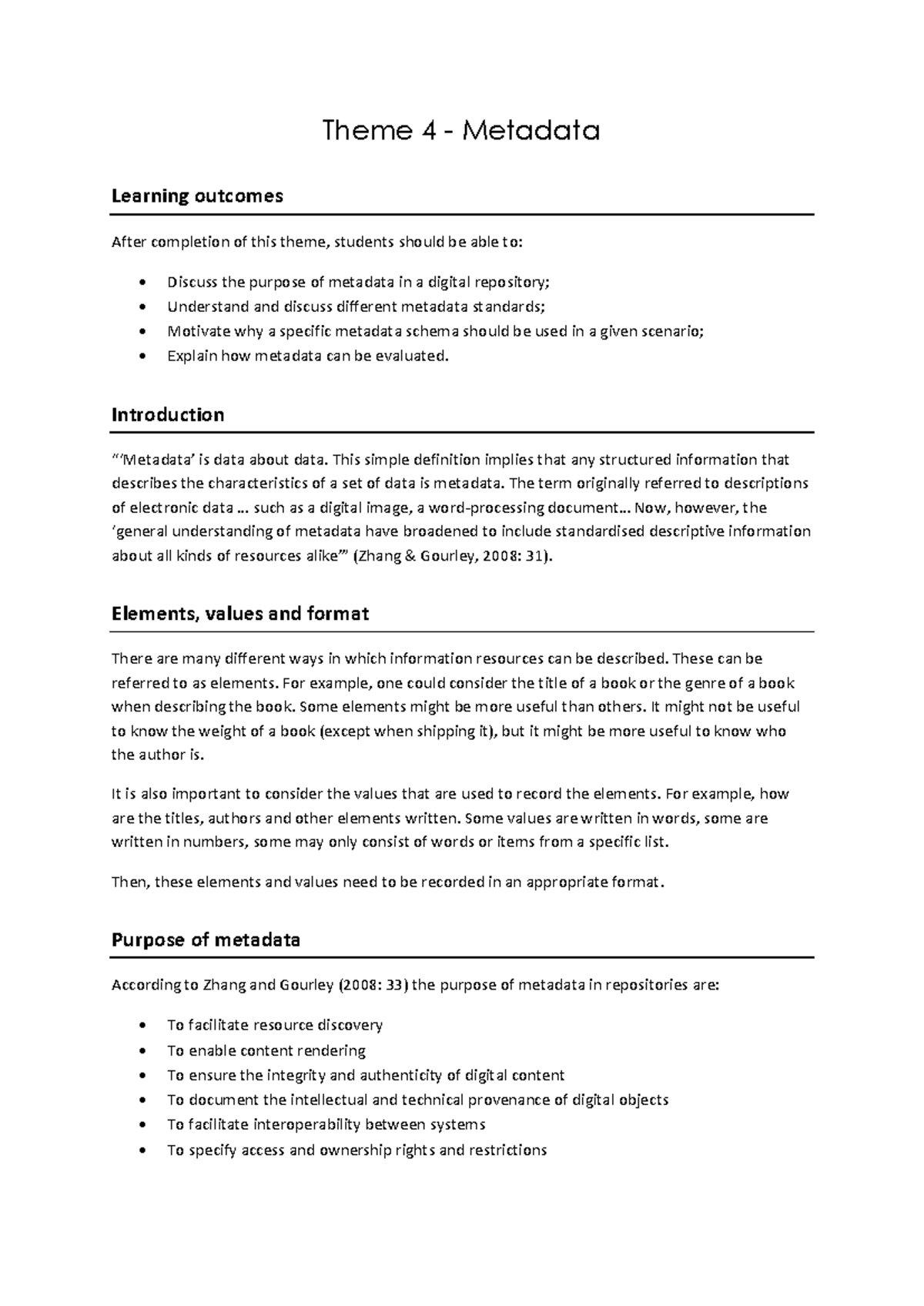 Understanding Metadata Standards: Dublin Core & MODS Guide - Studocu