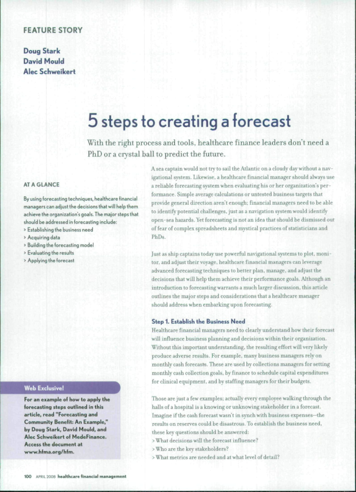 5 Steps in Healthcare Forecasting: A Practical Guide for Finance ...