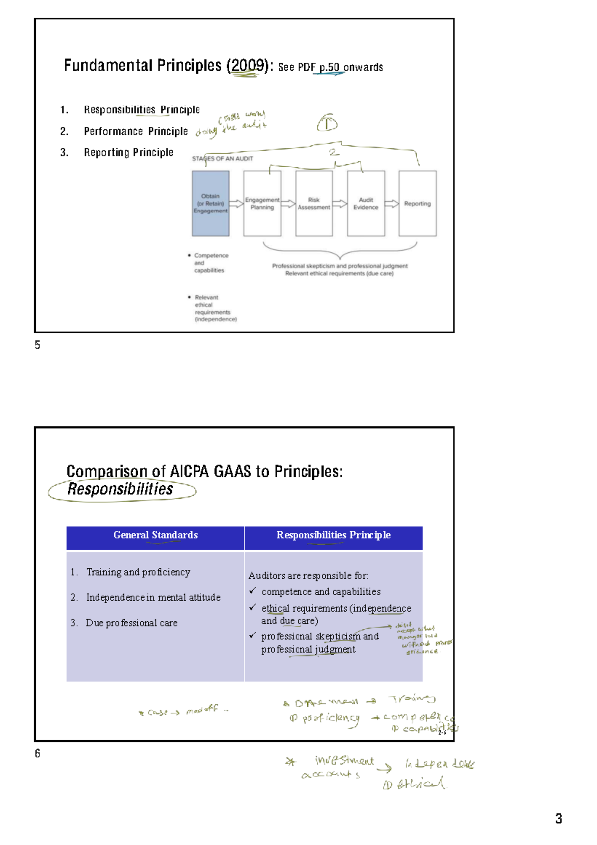 Fundamental Principles of Auditing: AICPA GAAS Comparison (2009) - Studocu