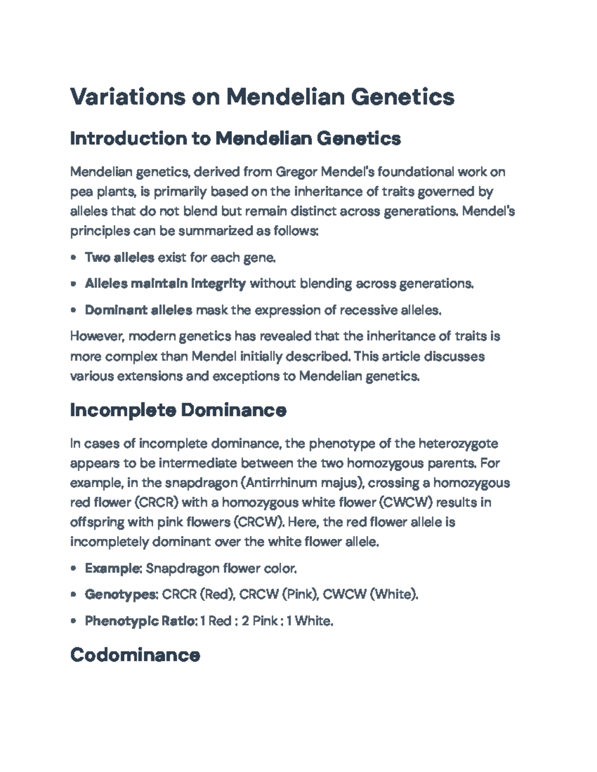 Mendelian Genetics and Beyond: Concepts of Inheritance Explained ...