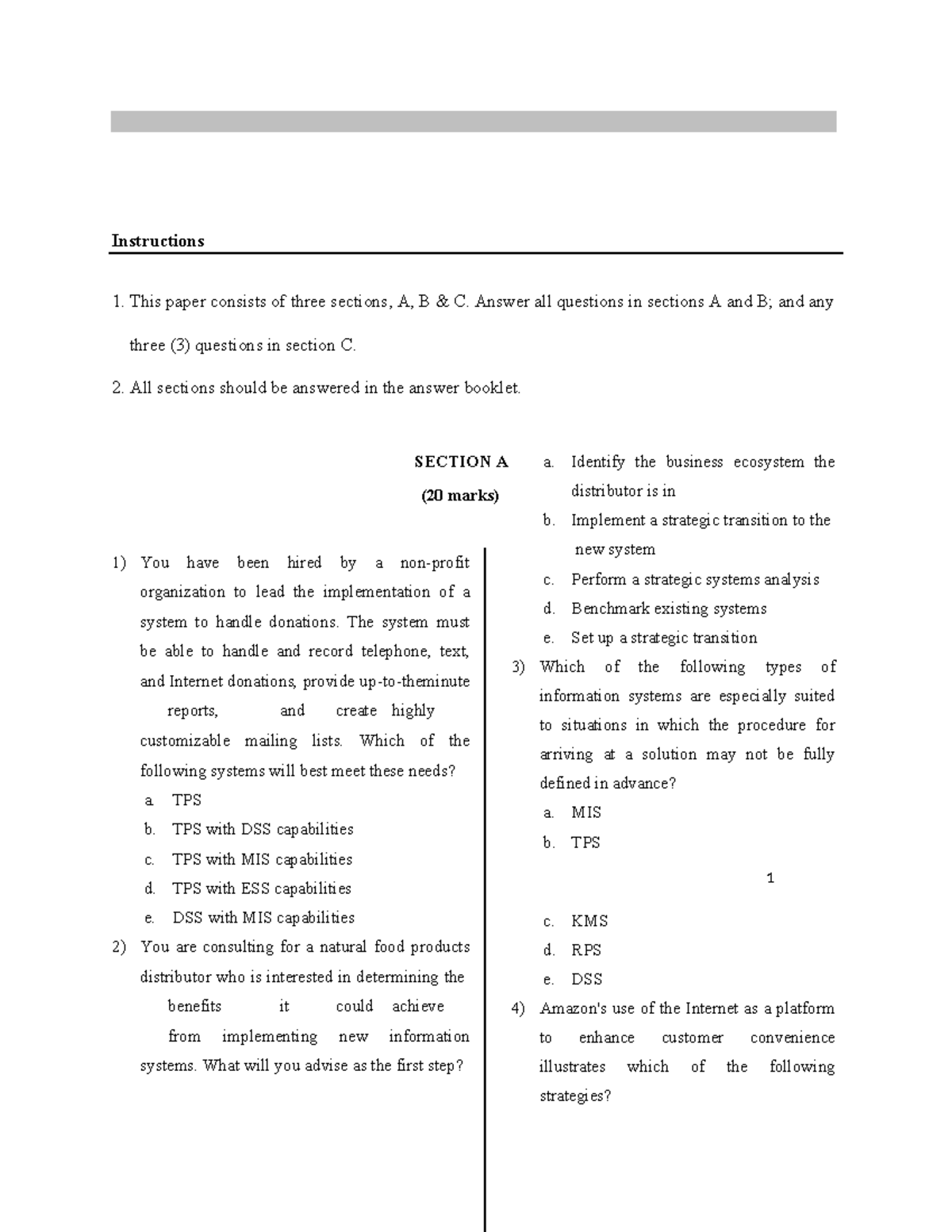MIS 102 - Past Exam Questions and Answers Review - Studocu