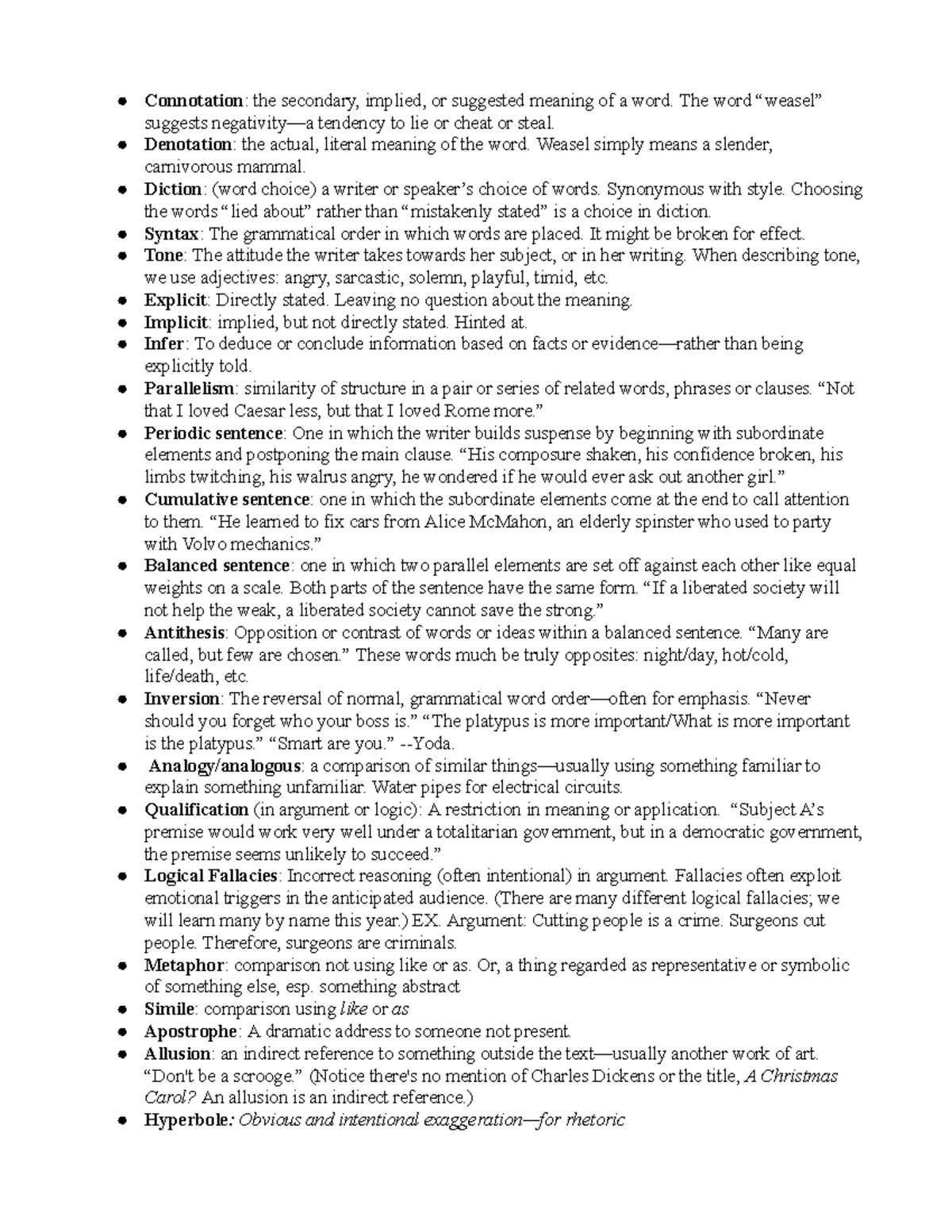RA Vocab List 1: Key Terms and Concepts in Language Analysis - Studocu