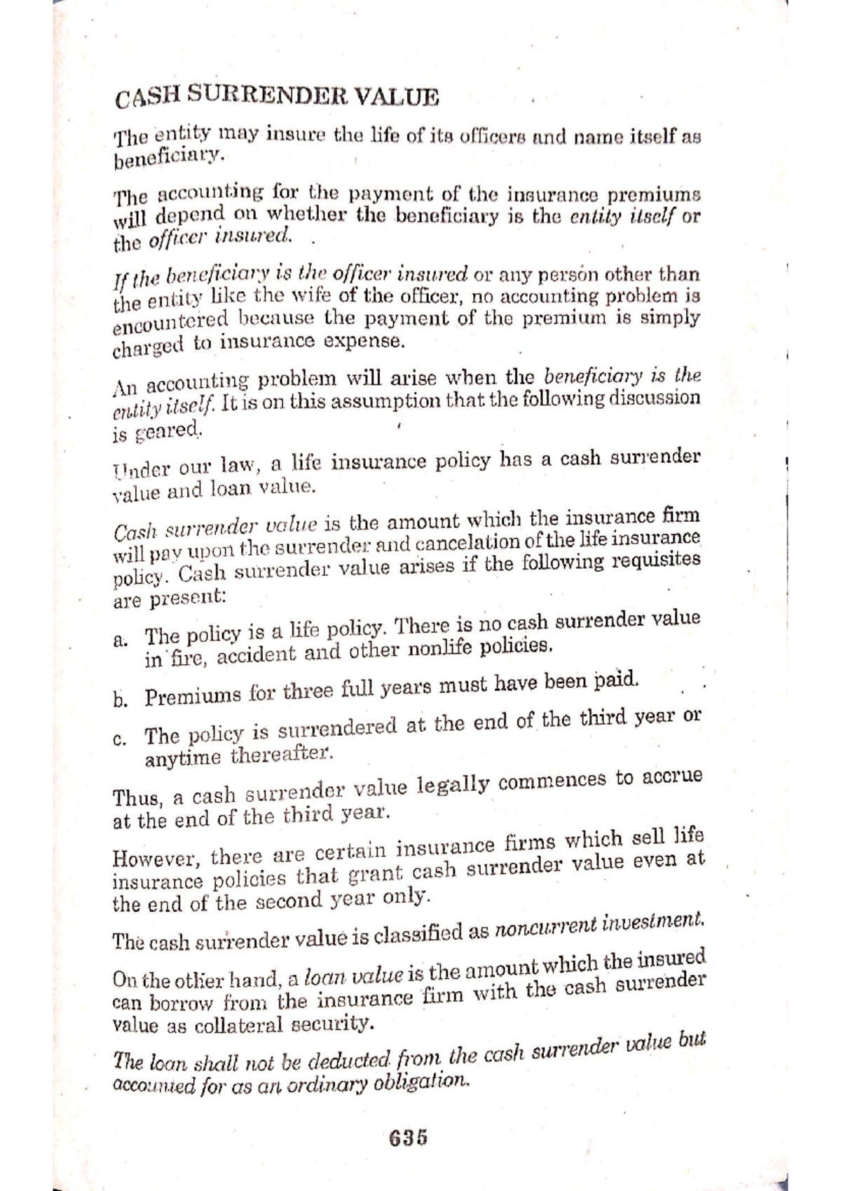 CASH Surrender Value Accounting Procedures and Theory - Studocu