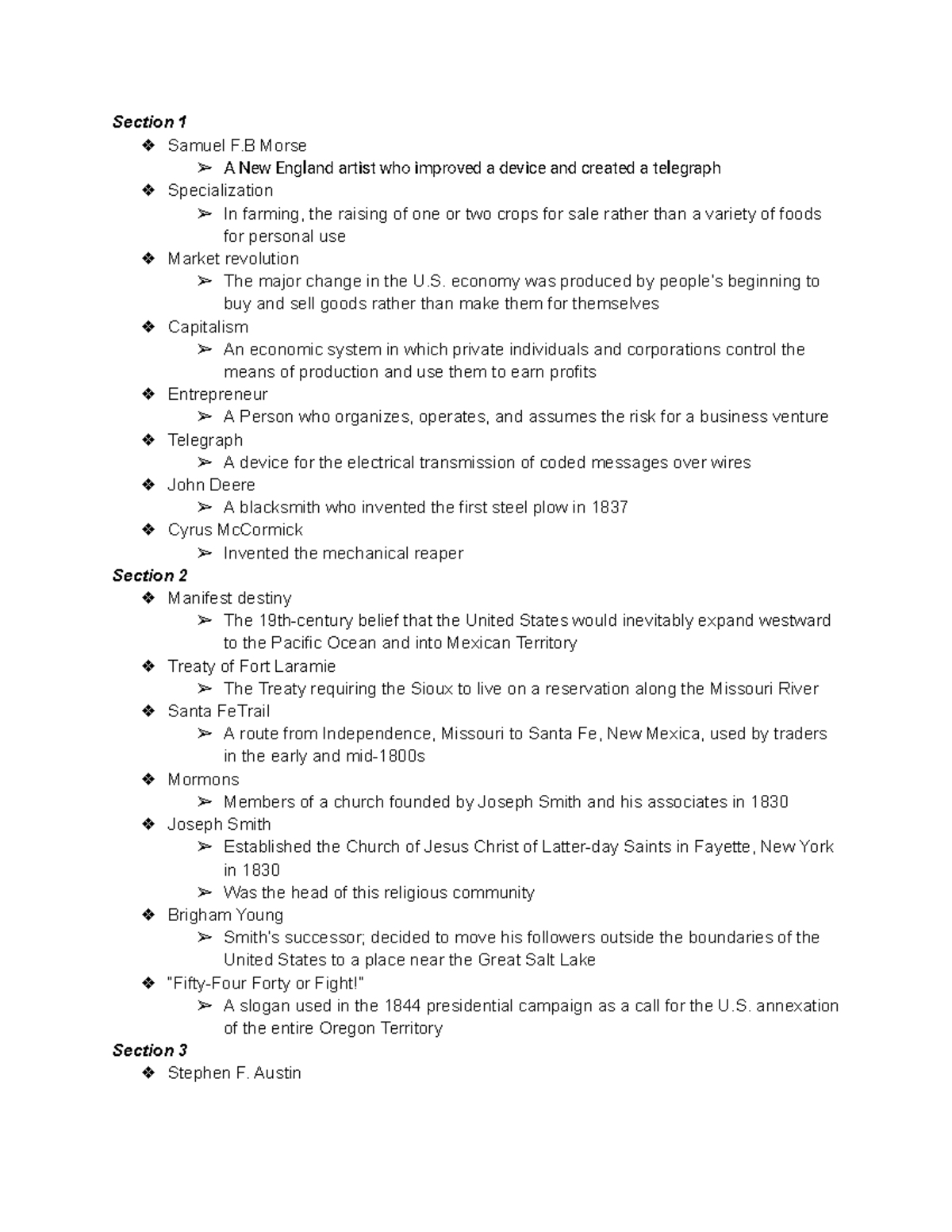 Chapter 9 Expanding Markets and Moving West - Section 1 Samuel F Morse ...