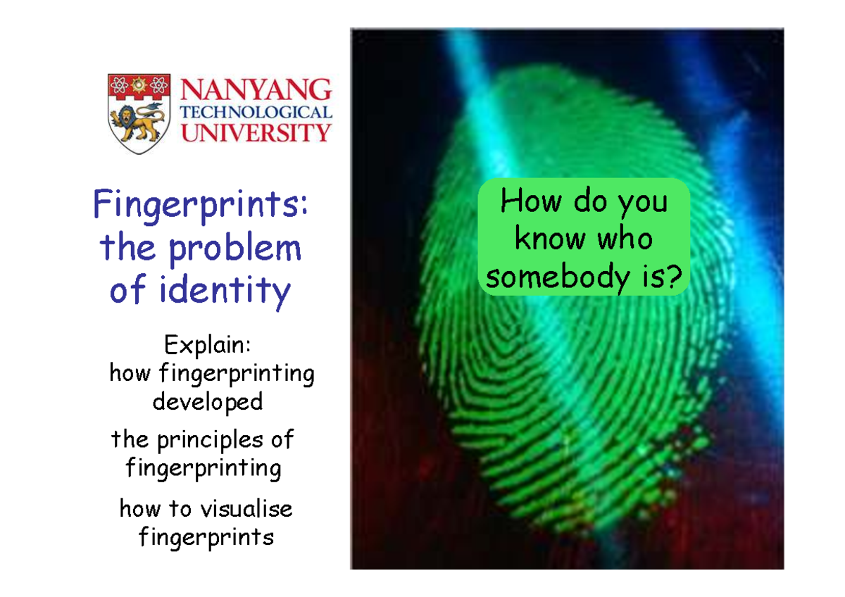 Fingerprinting: Principles, History, and Identification Techniques ...