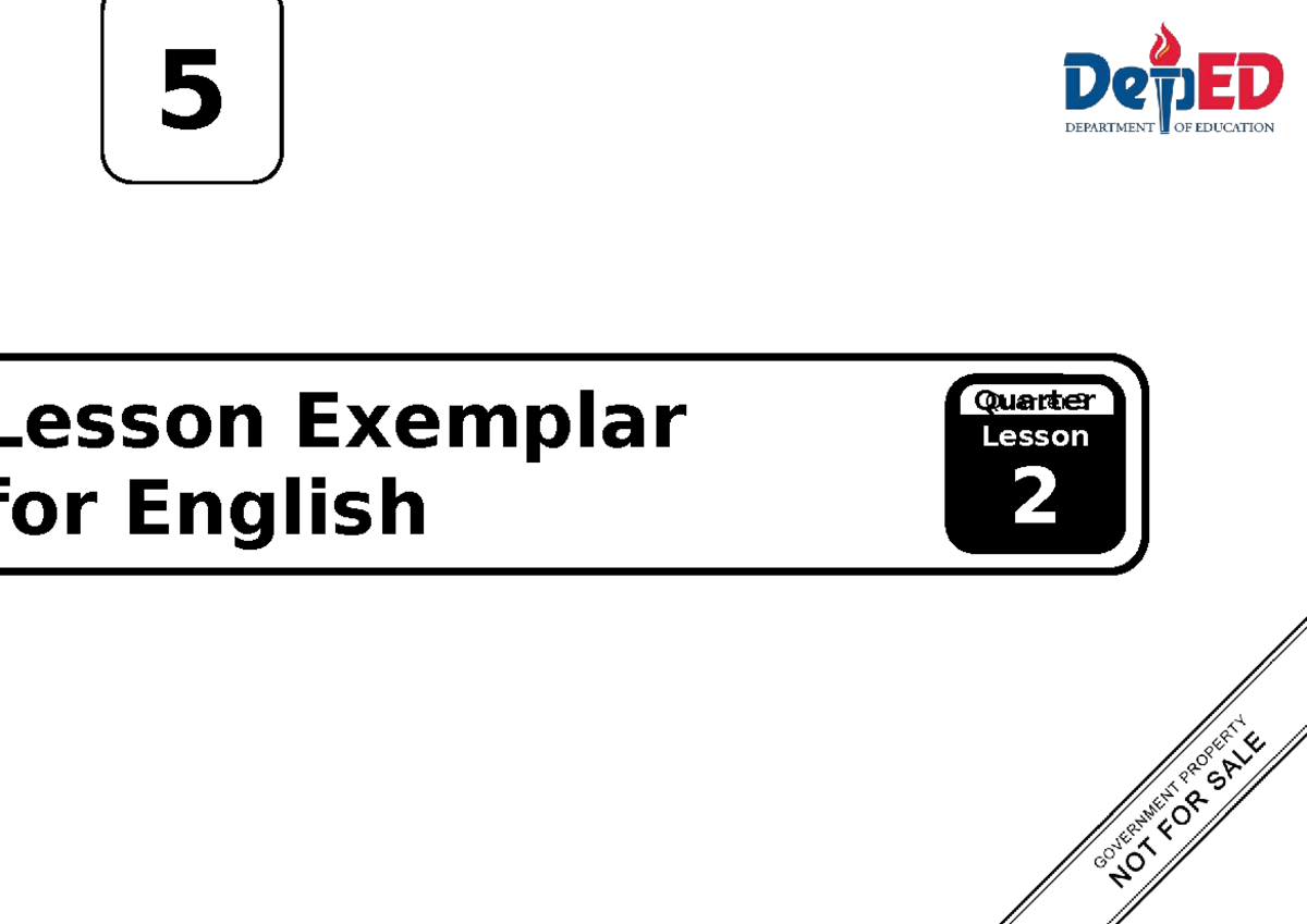 Q1 LE English 5 Lesson 2 Exemplar Activities and Figures of Speech ...