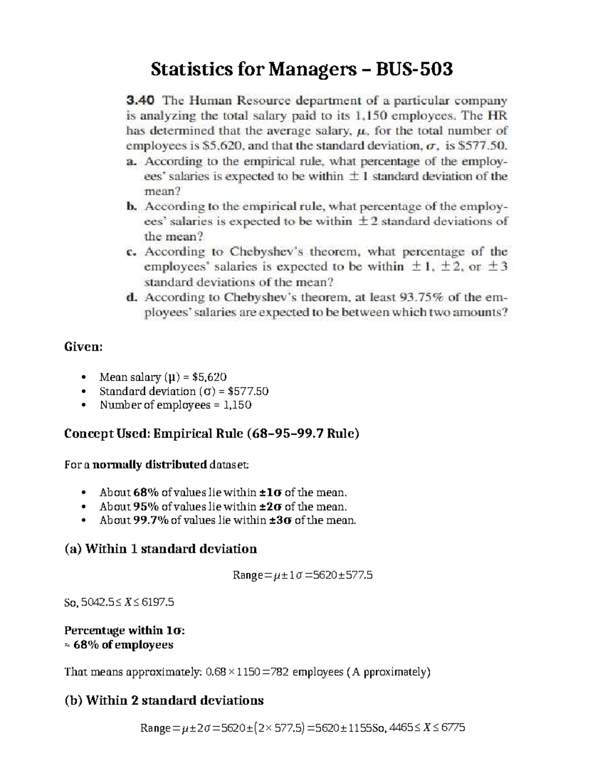 Statistics for Managers: Assignment 1 Analysis and Insights - Studocu
