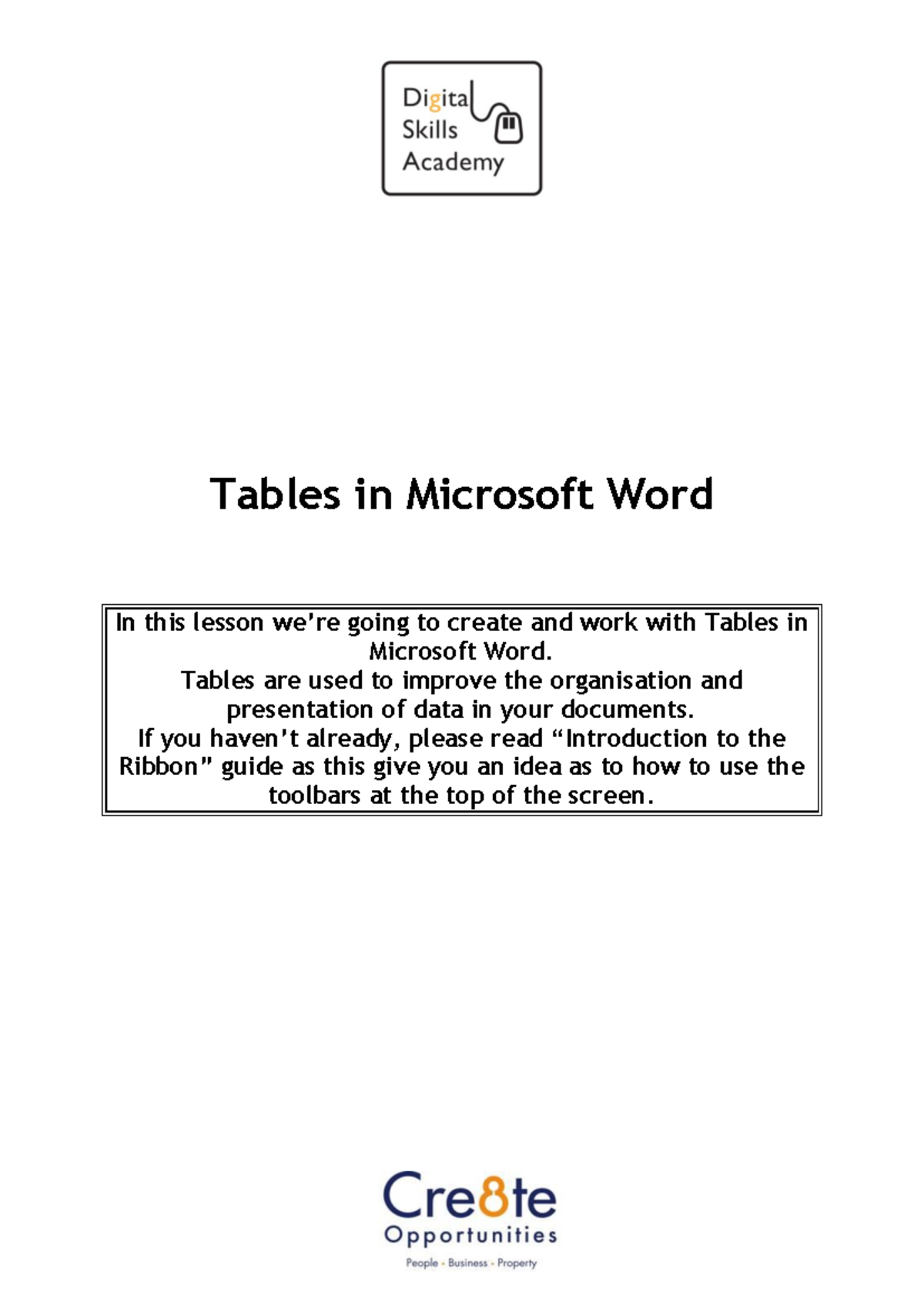Excel Table Practice - GOOD PRACTISE - Tables in Microsoft Word In this lesson we’re going to ...