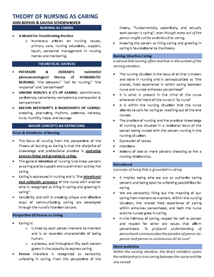 Josephine Paterson and Loretta Zderad - NURSING THEORIES & NURSING ...
