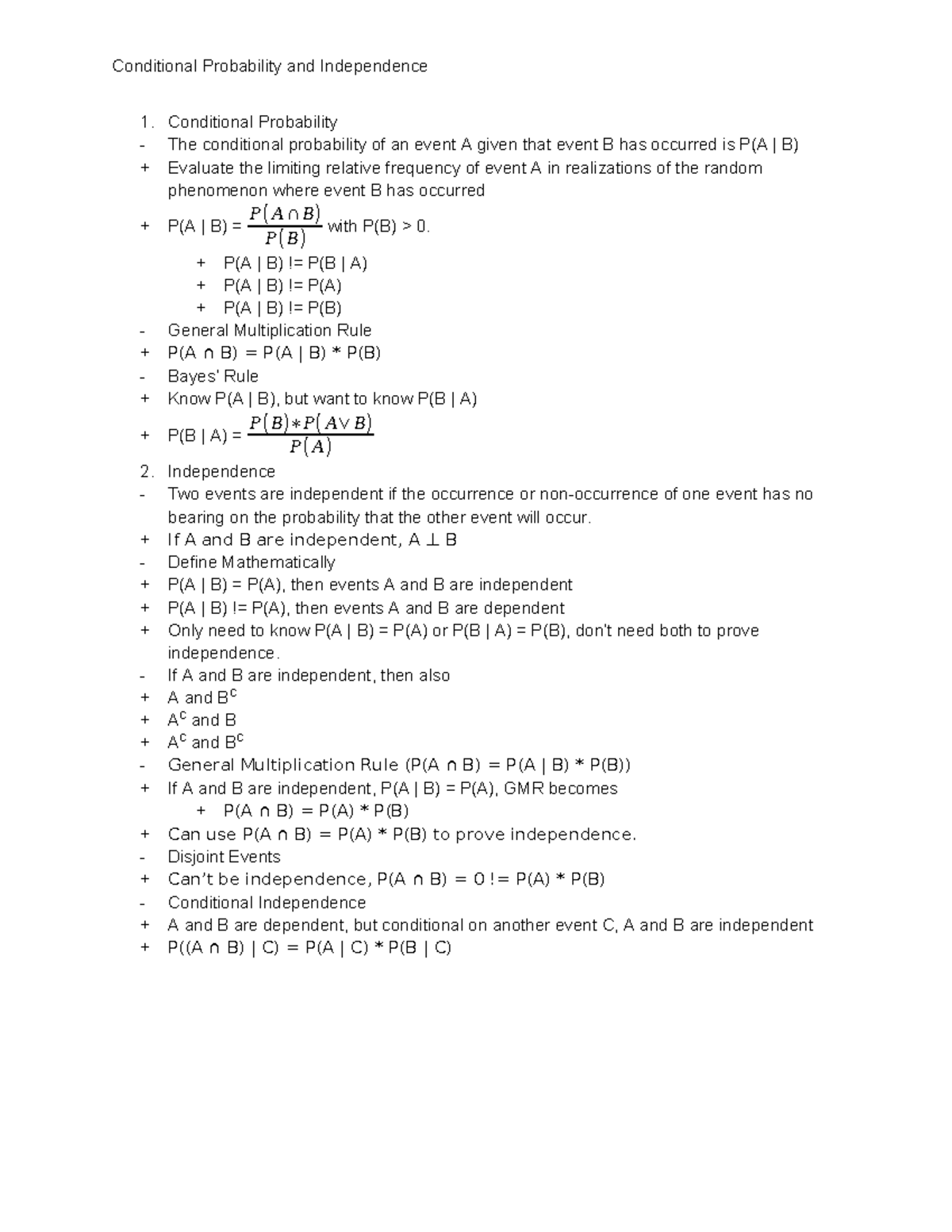 Conditional Probability and Independence Concepts Explained (STAT 101 ...