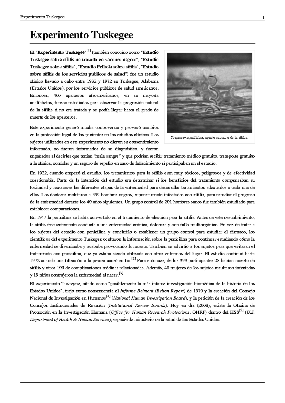 Estudio Clínico sobre la Sífilis: El Experimento Tuskegee (1932-1972 ...