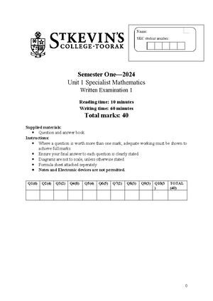 [Solved] What are vectors in specialist math unit 2 - Specialist ...