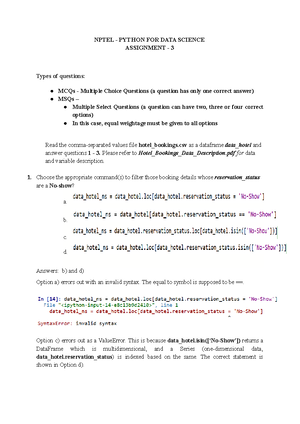 Assignment 4 Solutions - NPTEL WEEK 4 ASSIGNMENT QUESTIONS The power ...