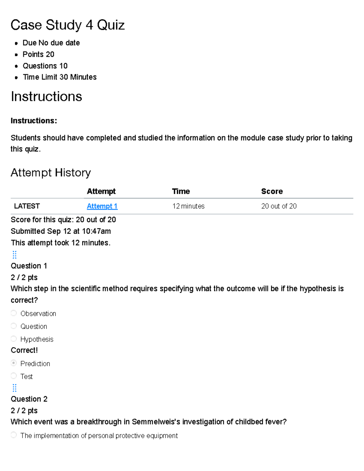 Case Study 4 Quiz: Essential Microbiology Lab - Milligan 2024-02A - Studocu