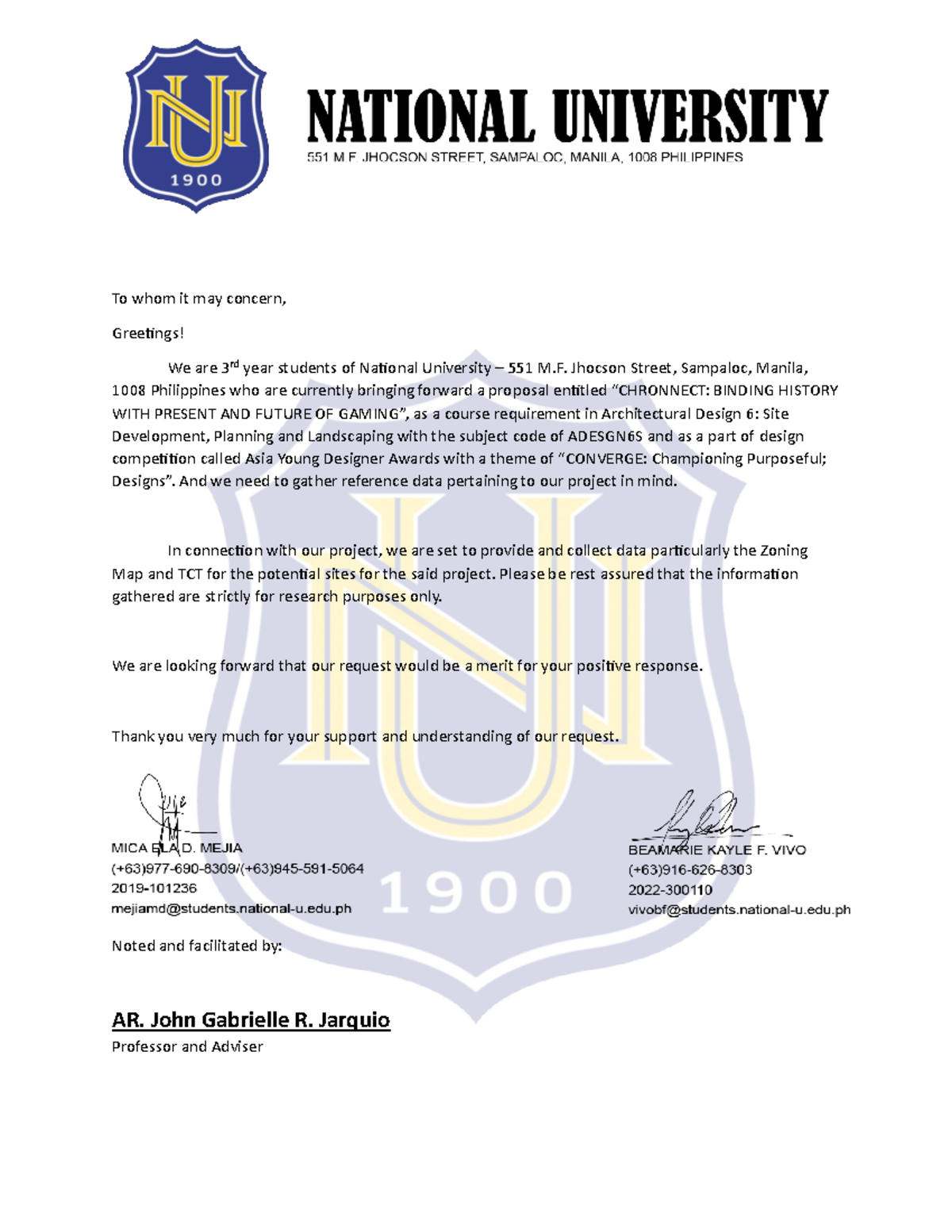 TCT Proposal letter - To whom it may concern, Greetings! We are 3 rd ...