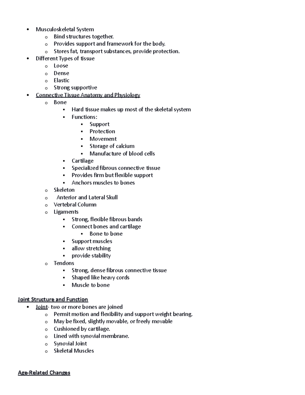 NUR 235 Musculoskeletal Nursing Final Exam Notes and Overview - Studocu