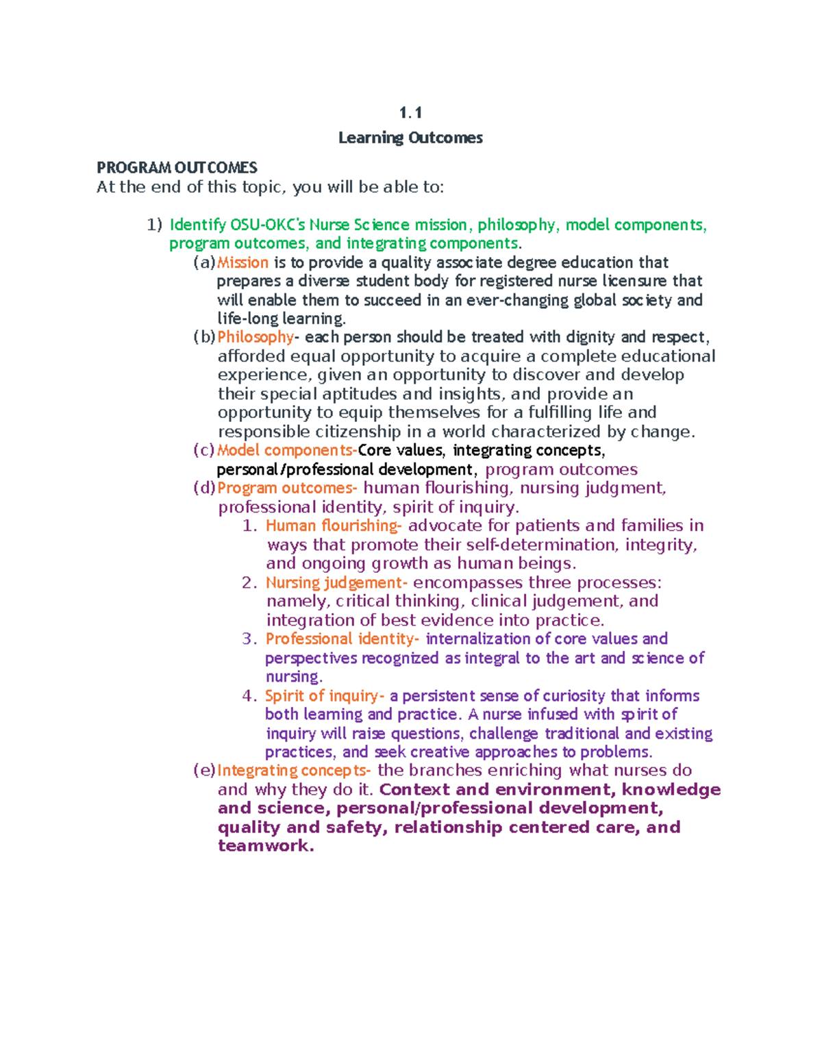 OSU-OKC Nurse Science 1.1 Vital Signs: Personal Notes Overview - Studocu
