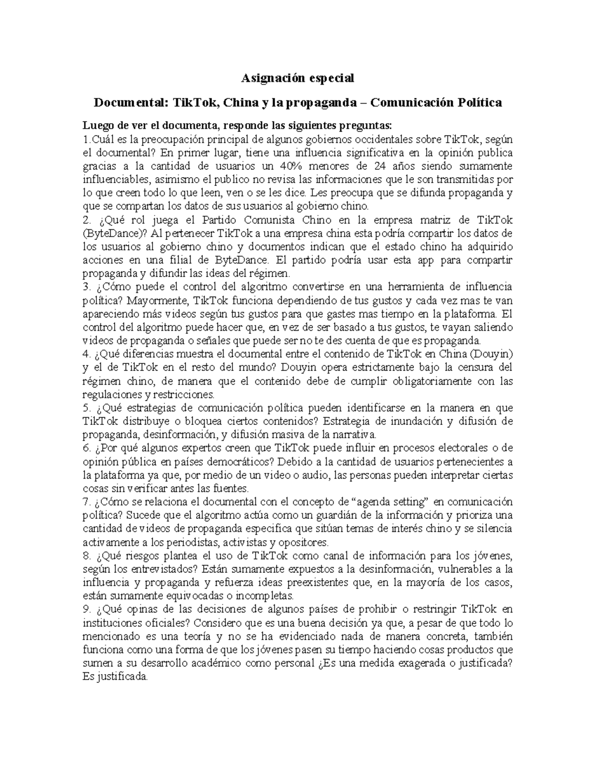 Asignación Especial: TikTok, China y Propaganda en Comunicación ...